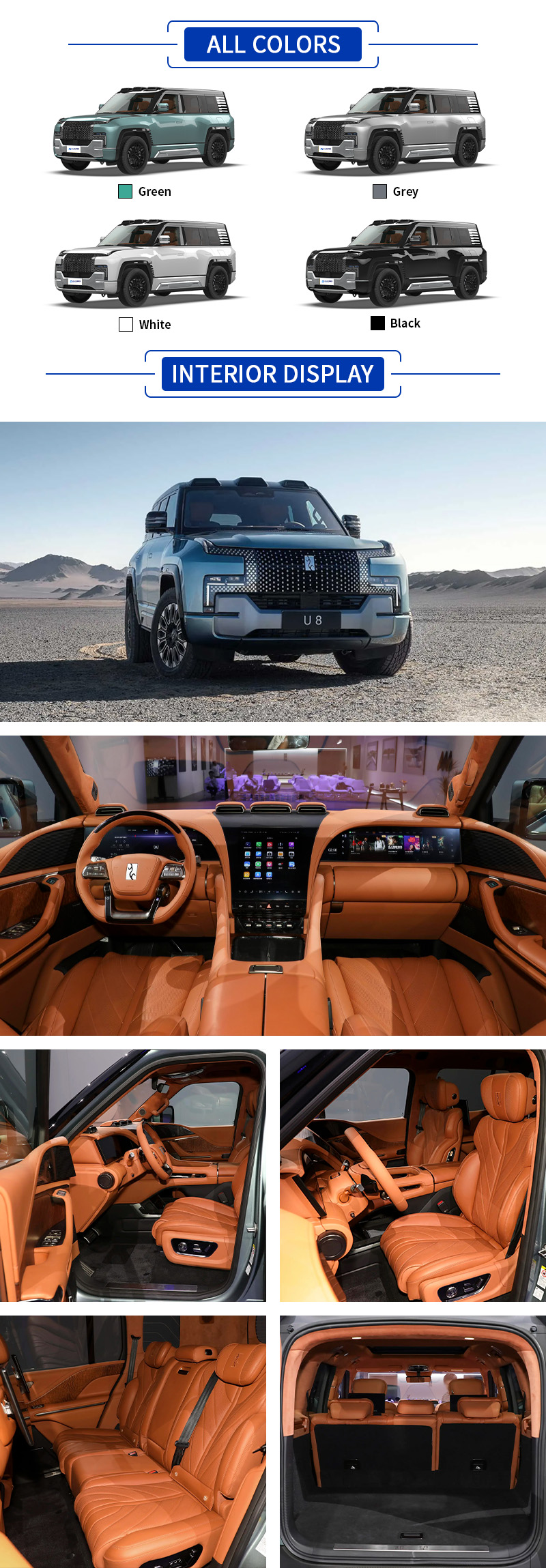 BYD Yang wang U8 SUV Electric Cars for Sale Wholesale Price - Allicars ...